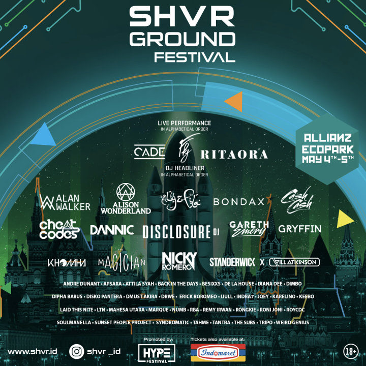 Ada Rita Ora-Alan Walker, Inilah Line-up Lengkap SHVR Ground Festival 2018