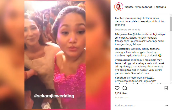 Hadiri Pernikahan Keluarga Cendana, Kecantikan Dena Rachman Jadi ...