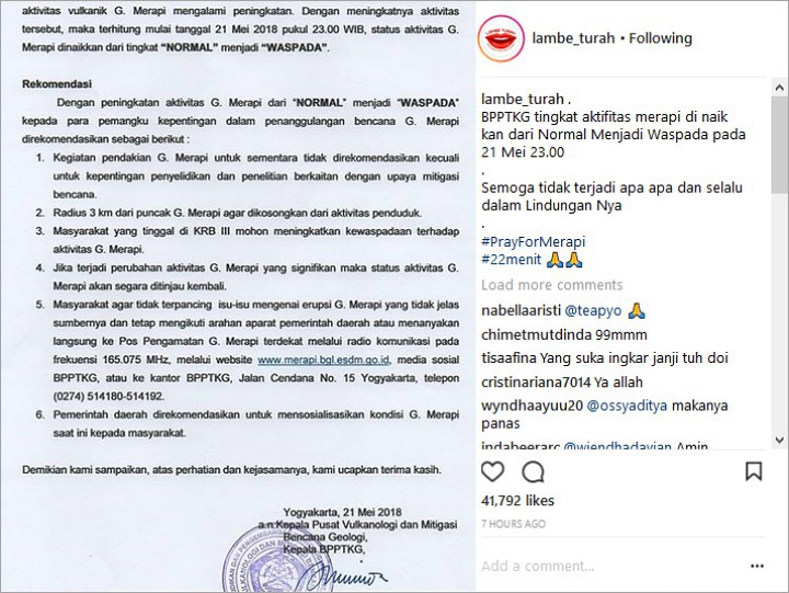 Aktivitas Letusan Meningkat, Status Gunung Merapi Dinaikkan Jadi Waspada