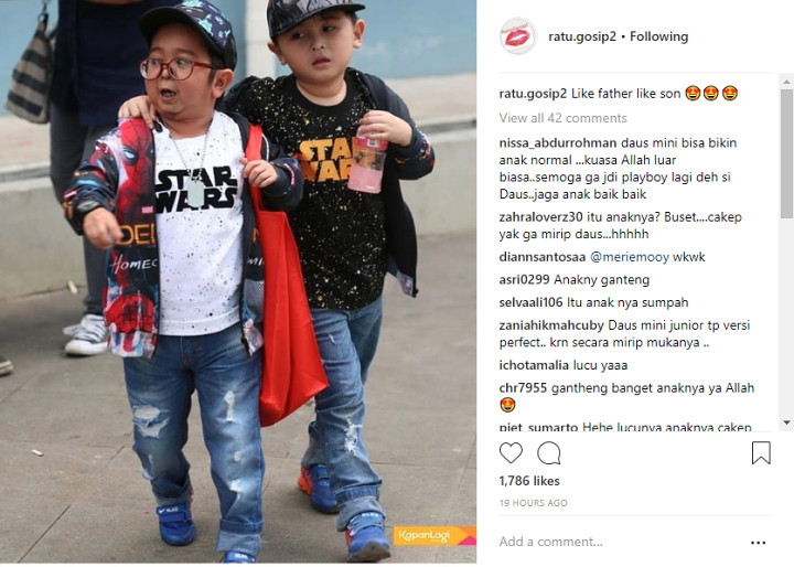 Kompak Mirip Saudara Kembar, Wajah Ganteng Putra Daus Mini Bikin Fans Gemas