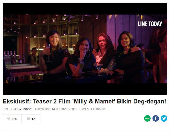 Rilis Poster dan Teaser, 'Milly & Mamet' Juga Umumkan Tanggal Tayang