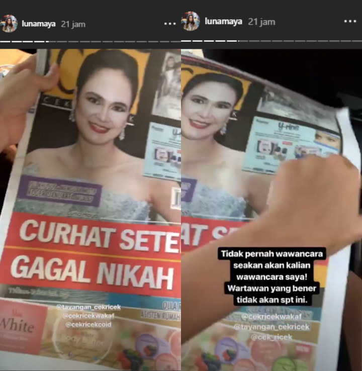 Luna Maya Kritik Pedas Tabloid Gosip Karena Berita Curhatan Gagal Nikah, Gaya Marah Banjir Pujian