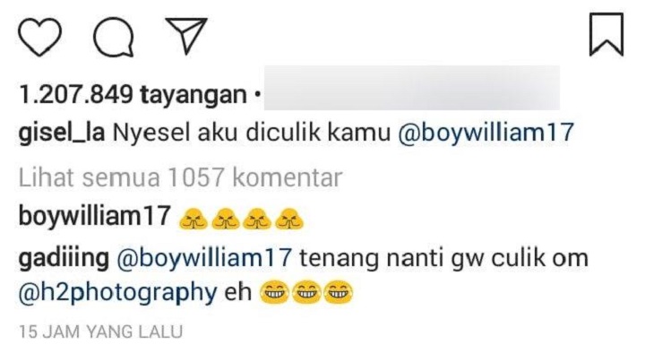 Gisella Anastasia 'Diculik' dan Dibuat Nangis Boy William, Komentar Gading Marten Malah Bikin Baper