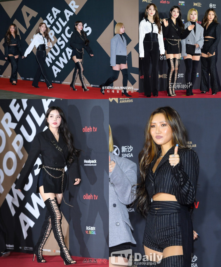 KPMA 2018: Celana Hwasa dan Sepatu Solar Bikin Salfok, Mamamoo Seksi di Red Carpet