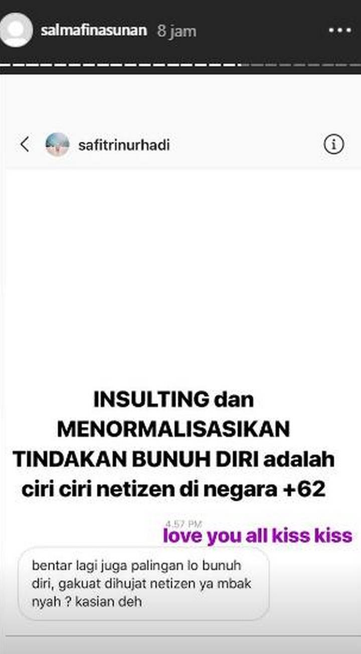Salmafina Sunan Ngamuk Diejek Bakal Bunuh Diri Pasca Lepas Hijab