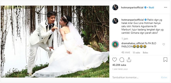 Hotman Paris Sindir Suami Rey Utami Lewat Posting Foto Nikahan Pablo ...
