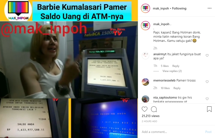 Barbie Kumalasari Pamer Rekening ATM Rp 1,6 Miliar Malah Diledek Bakal Diketawain Tas Nagita Slavina