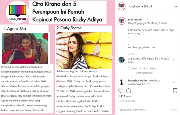Deretan Mantan Rezky Aditya Disorot Usai Resmi Lamar Citra Kirana, Reaksi Netter Kocak