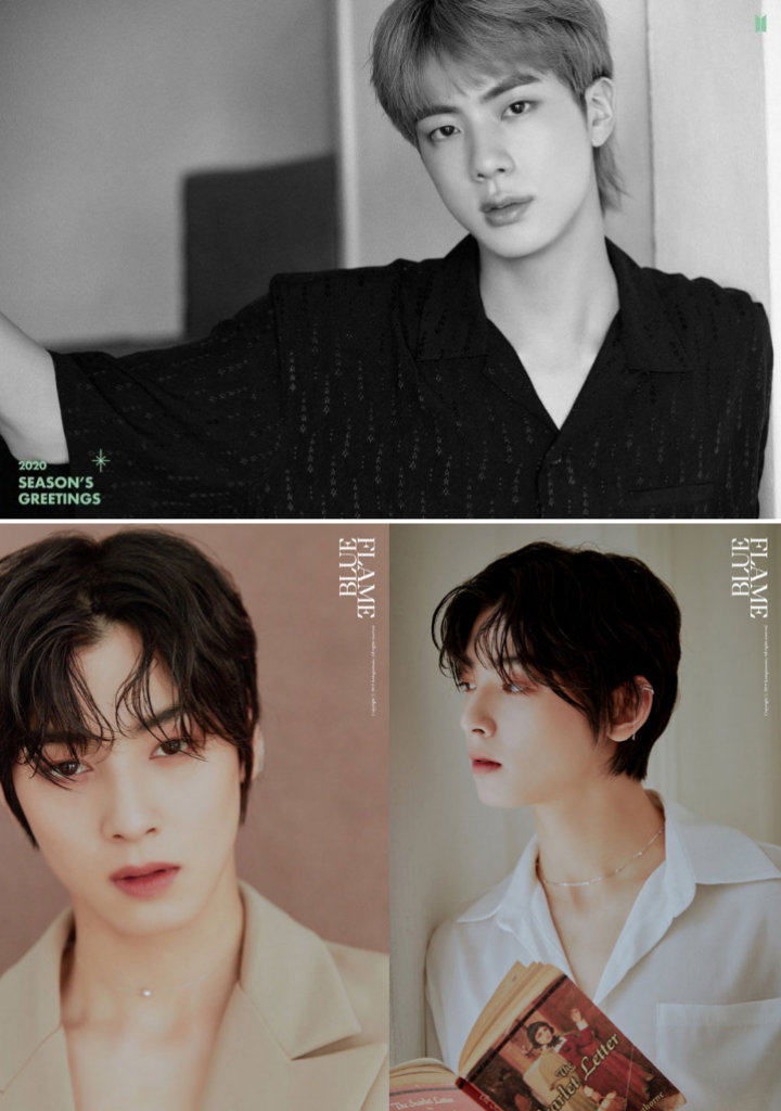 Rambut Mullet Jin BTS dan Cha Eunwoo Diadu, Siapa Lebih Cakep?