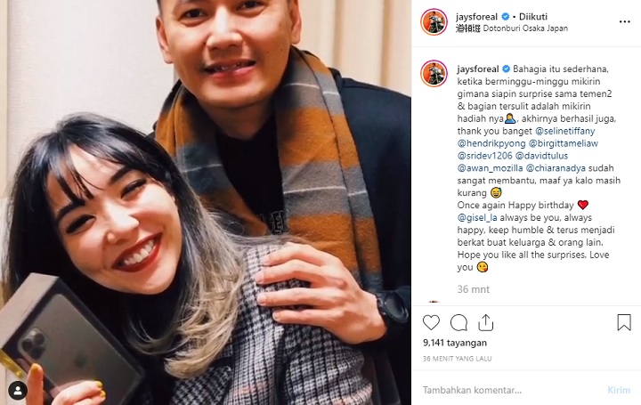 Gisella Anastasia Girang Rayakan Ultah Di Jepang, Wijaya Saputra Beri ...