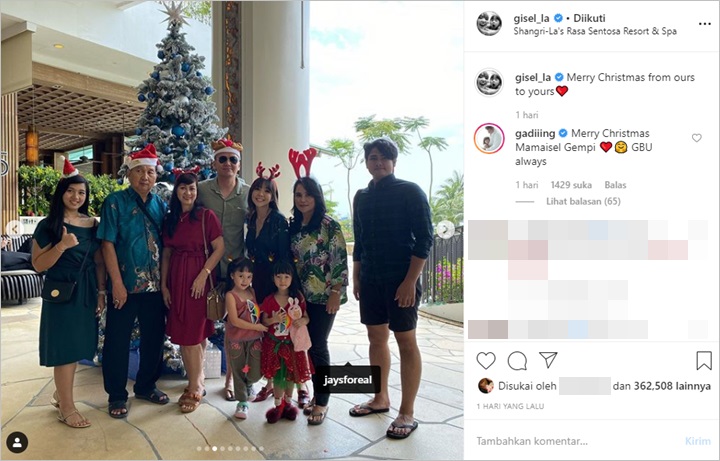 Gisella Anastasia Pamer Momen Natalan Bareng Gempi dan Wijin, Reaksi Gading Bikin Haru Hingga Mewek