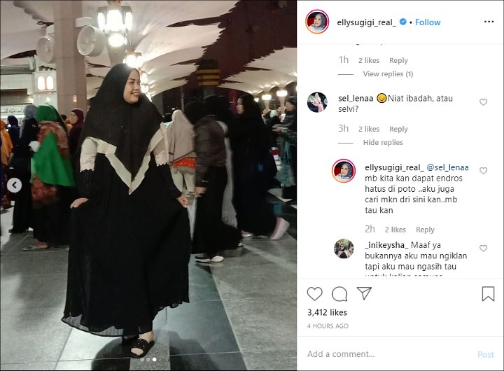 Ely Sugigi Beri Jawaban Ini Usai Ditegur Sering Selfie Saat Jalani ...
