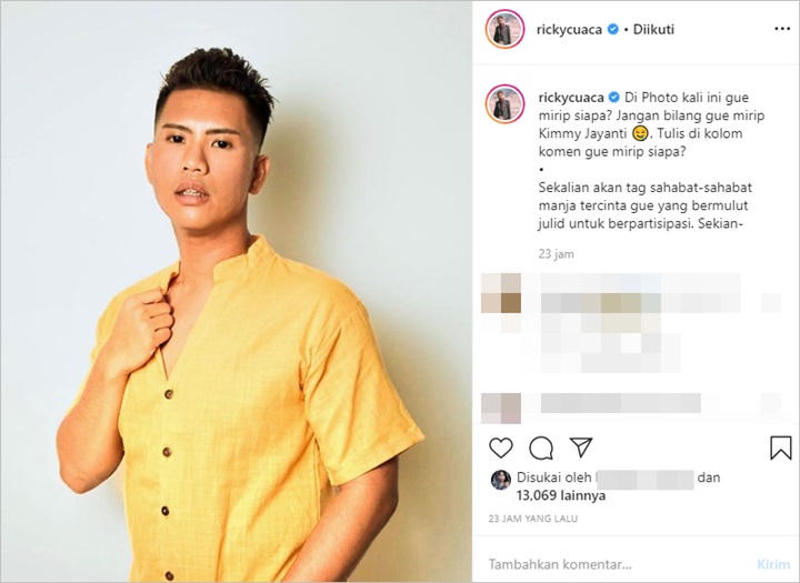 Ricky Cuaca Pamer Penampilan Kurus, Disamakan Artis Terkenal Mulai dari ...