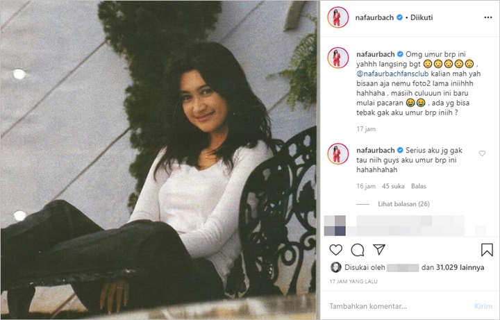 Nafa Urbach Nostalgia Pamer Foto Lawas, Nama Sang Mantan Primus ...