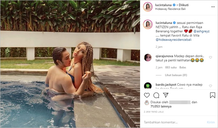 Geger Abash Pacar Lucinta Luna Nyemplung Hingga Berendam di Kolam ...