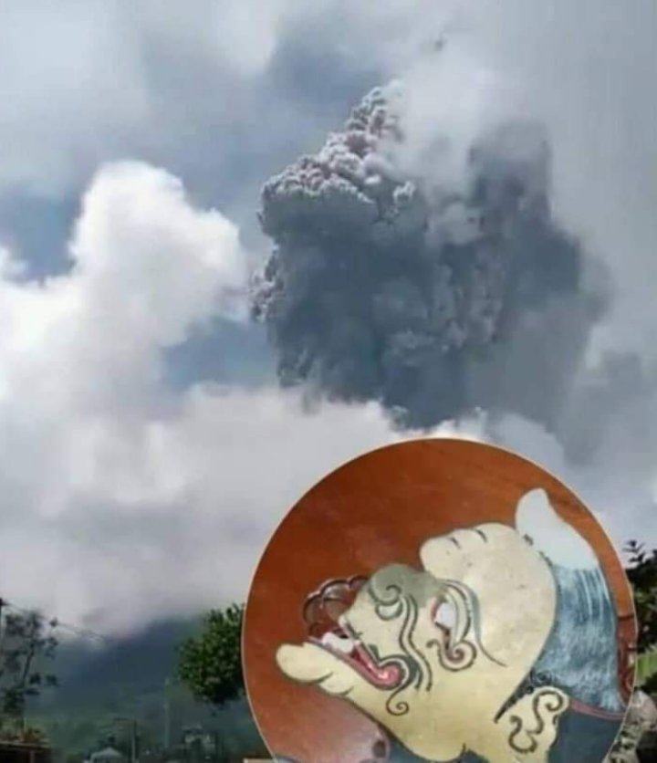 Viral Foto Awan Panas Gunung Merapi Berbentuk Tokoh Wayang Semar ...