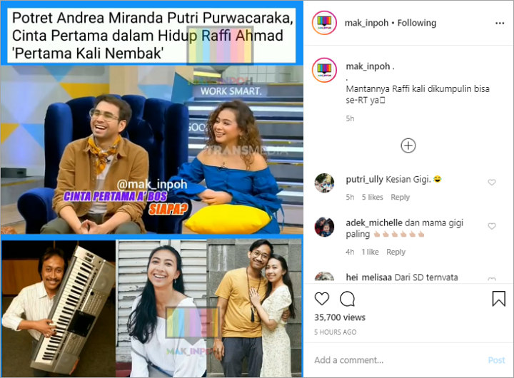 Sosok Cinta Pertama Raffi Ahmad Terungkap, Ternyata Putri dari Komposer Ternama Ini
