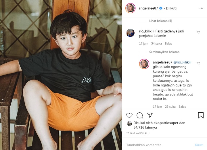 Angela Lee Balas Super Menohok Saat Sang Putra Dicibir Bakal Jadi ...