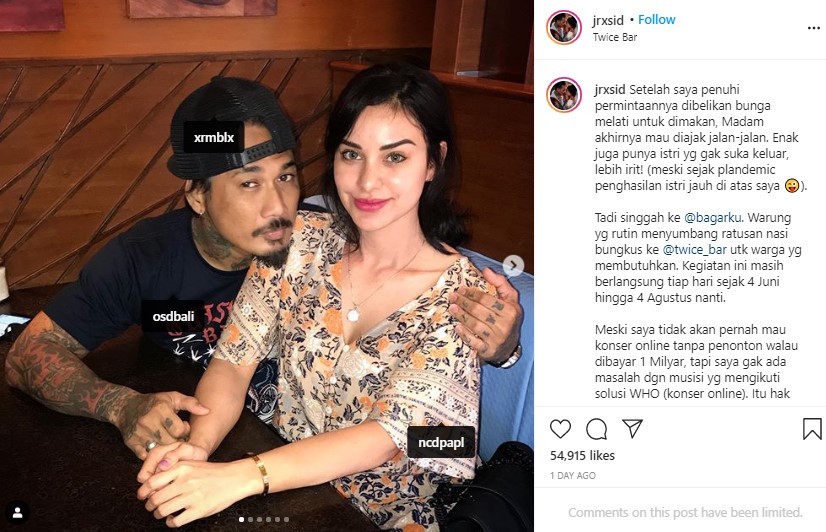 Jerinx SID Ungkap Istrinya Doyan Ngemil Bunga Melati, Untuk Hal Mistis?