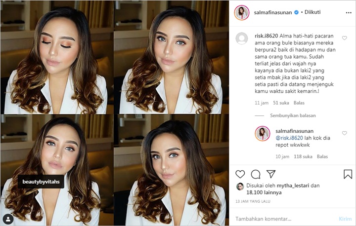 Salmafina Sunan Dapat Peringatan Pacar Bule Yang Dikencani Tak Setia, Balasan Santuy Jadi Sorotan