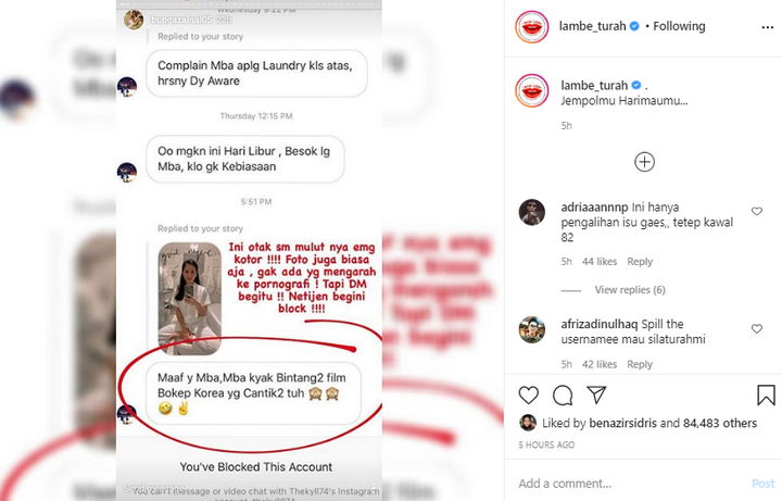 Bunga Zainal Murka Disebut Mirip Artis Porno Usai Pose di Toilet