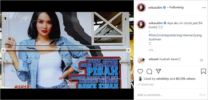 Reaksi Tak Disangka Wika Salim Saat Foto-Foto Seksinya Mejeng di Badan Truk, Kesal?