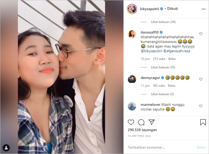 Geger Video Kiky Saputri Berhasil Dicium Afgan, Reaksi Tak Terduga Rossa Langsung Jadi Sorotan