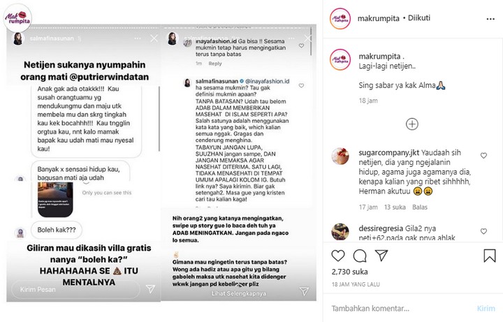 Pindah Agama, Salmafina Sunan Kembali Bahas Adab Dalam Islam Saat Sindir Netizen Julid