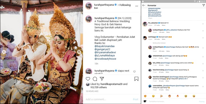 Nimbrung di Foto Nikah Turah Parthayana-Istri Cantik, Rangga Azof Auto ...