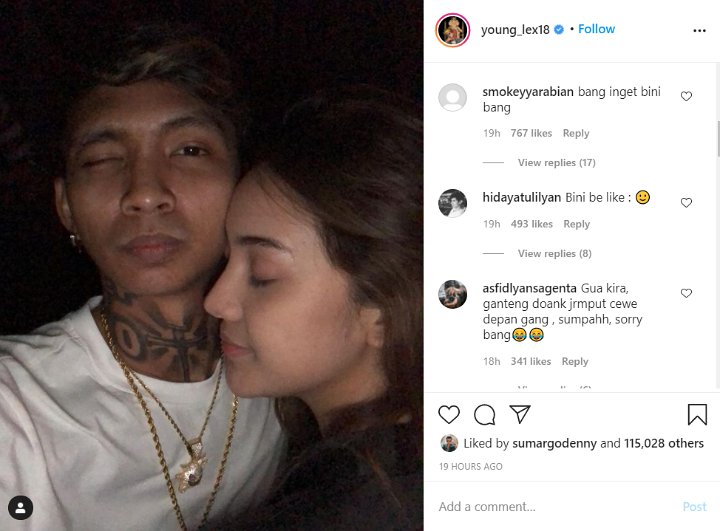 Pamer Foto Mesra Bareng Anya Geraldine, Young Lex Disuruh Ingat Istri