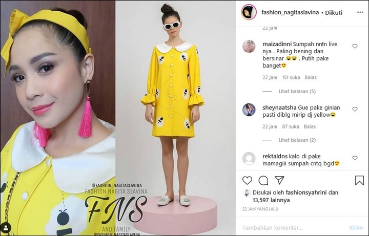 Tiru Gaya Funky Dijah Yellow, Nagita Tampil Serba Kuning Picu Reaksi ...