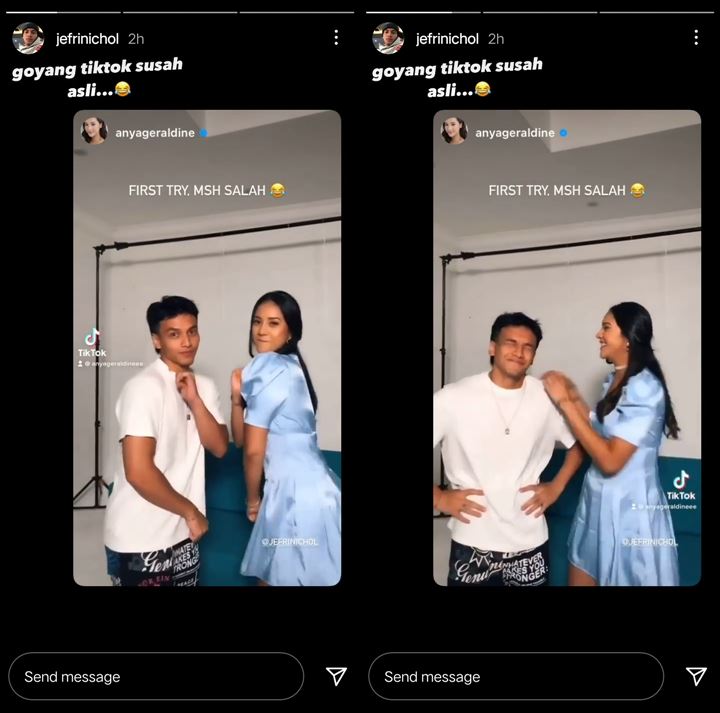 Fans Heboh, Anya Geraldine dan Jefri Nichol Main TikTok Bareng Sampai Bikin Patah Hati