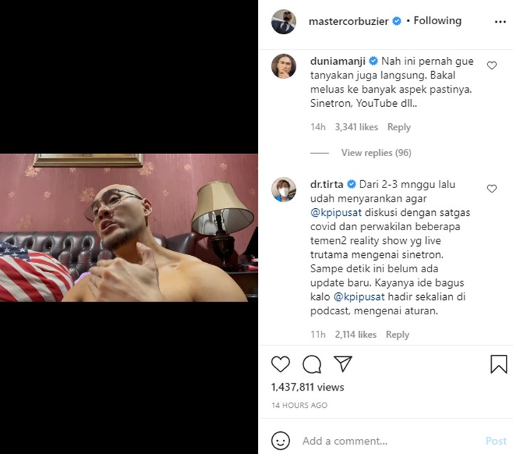 Tanggapan Dokter Tirta Usai Diseret dalam Protes Deddy Corbuzier ke KPI