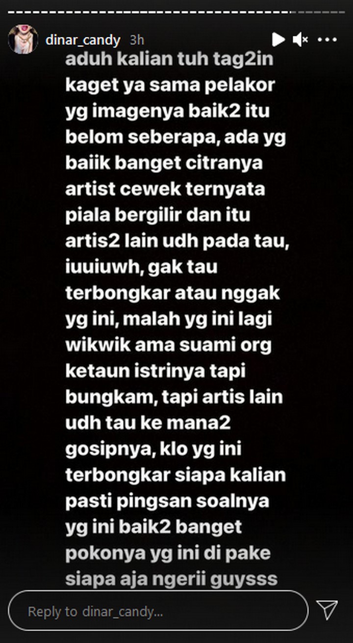 Dinar Candy Sebut Ada Artis Pelakor dengan Imej Baik Hingga Jadi 'Piala ...