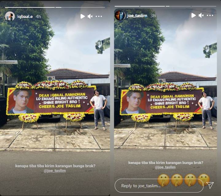 Iqbaal Ramadhan Bingung Dikirimi Karangan Bunga Raksasa Oleh Joe Taslim ...