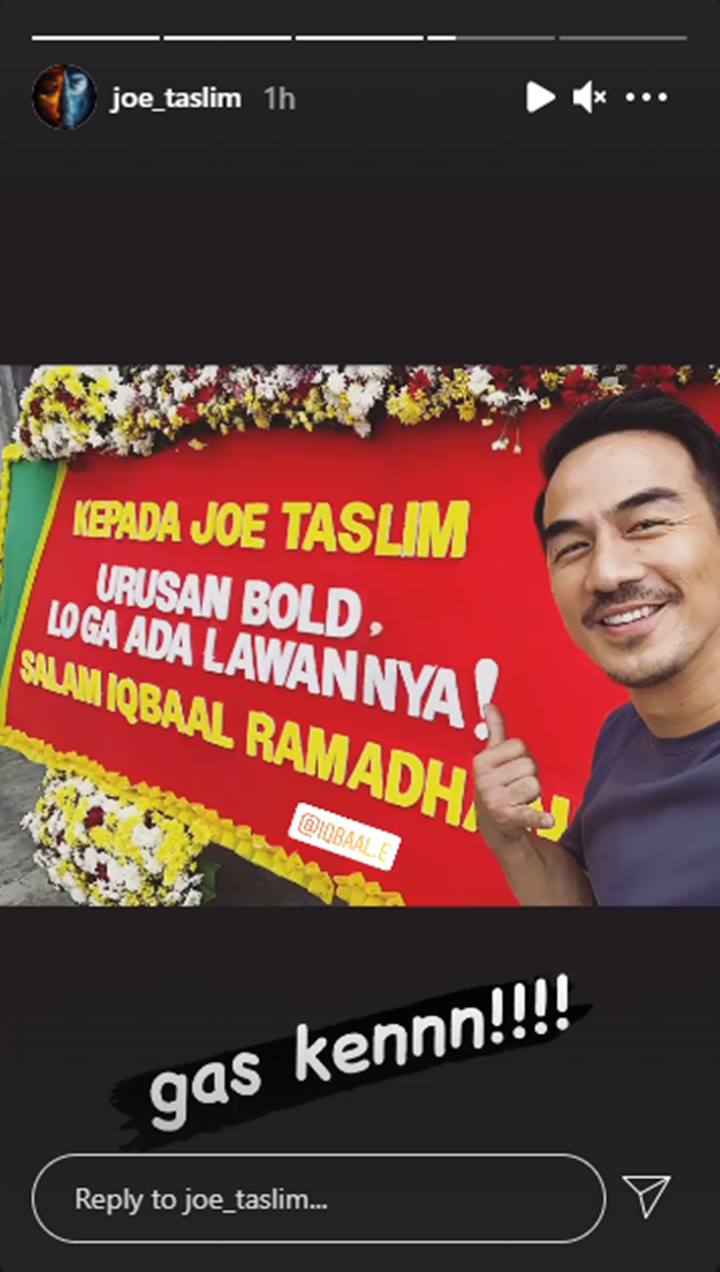 Iqbaal Ramadhan Bingung Dikirimi Karangan Bunga Raksasa Oleh Joe Taslim ...