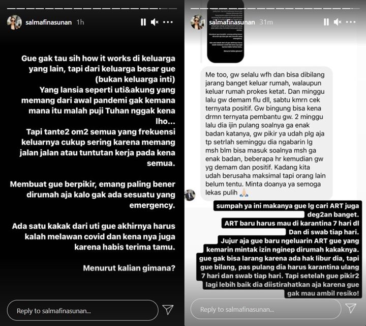 Waspada Covid-19, Salmafina Sunan Sampai Pecat ART?