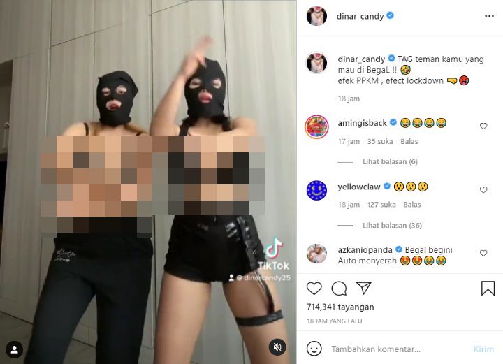 Bikin Heboh, Aksi Joget Begal Dinar Candy Dikomentari Yellow Claw