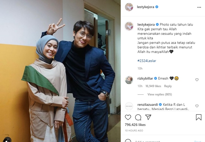 Pernikahan Tertunda, Lesty Kejora Pamer Foto Gemes Pertama Kali Ketemu Rizky Billar