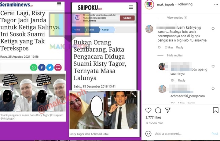 Perdana Muncul, Foto Diduga Suami Ketiga Risty Tagor dan Sang Putri ...