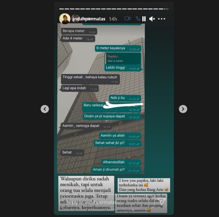 Indah Permatasari Ungkap Hubungan dengan Orang Tua Pasca Dinikahi Arie Kriting