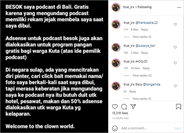 Jerinx SID Sindir Menohok Usai Ditolak Deddy Corbuzier, Bakal Bikin ...