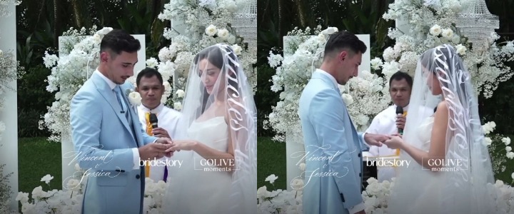 Jedar dan Vincent saling tukar cincin