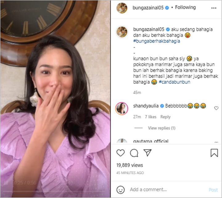 Bunga Zainal Akting Sedih Sampai Berkaca-Kaca, Sindir Rachel Vennya ...