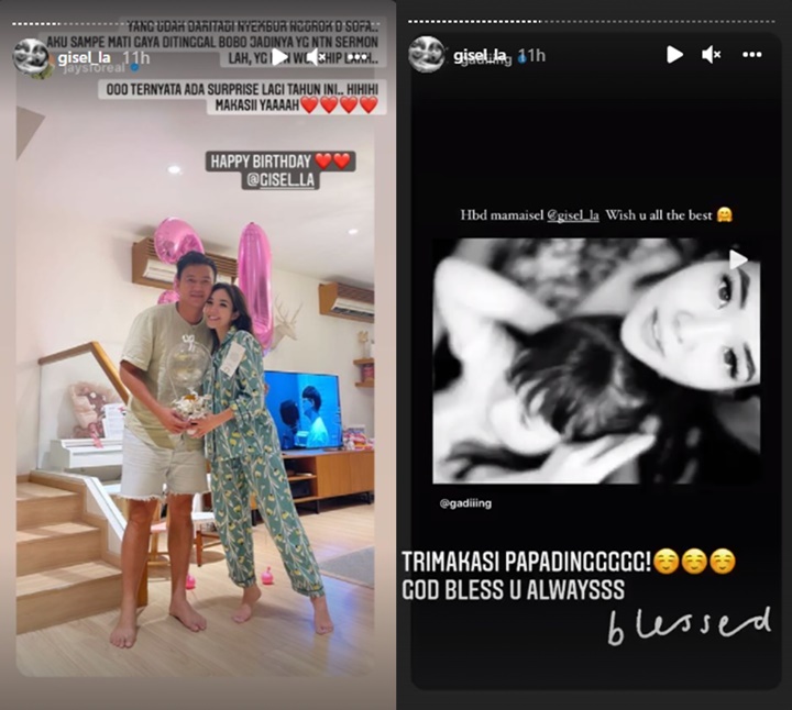 Genap 31 Tahun, Gisella Anastasia Dapat Kejutan Manis dari Wijin dan Gading Marten