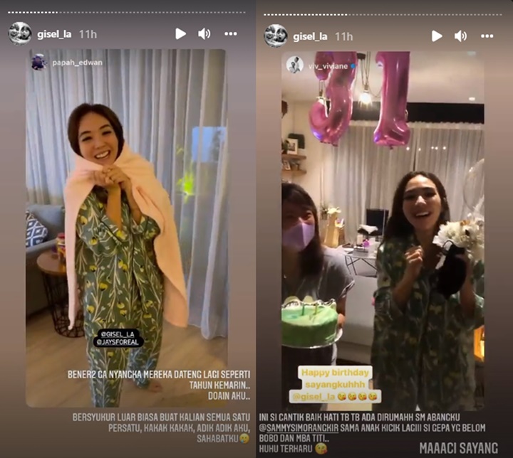 Genap 31 Tahun, Gisella Anastasia Dapat Kejutan Manis dari Wijin dan Gading Marten