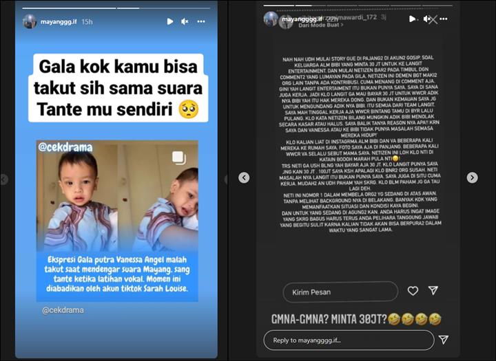 Mayang Adik Vanessa Angel Ngode Nangis Suaranya Bikin Gala Takut ...
