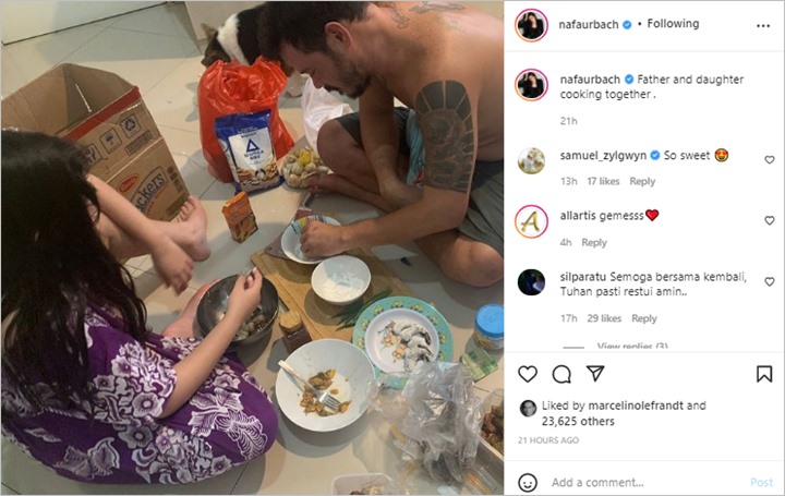 Nafa Urbach Abadikan Momen Zack Lee dan Sang Putri Masak Bareng, Masih Diharapkan Bisa Rujuk
