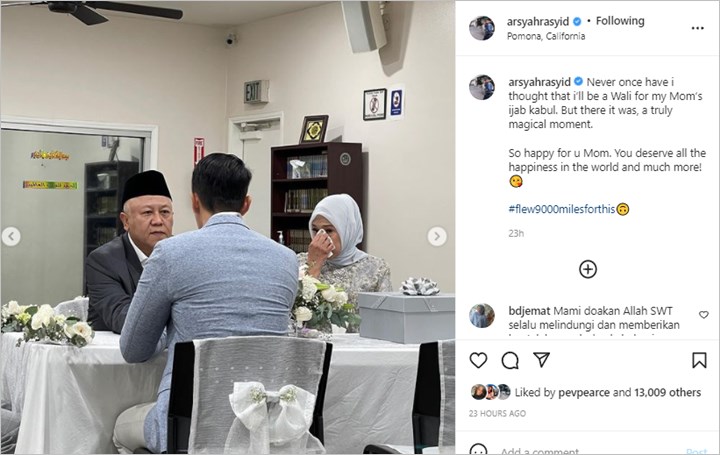 Arsyah Rasyid Jadi Wali Nikah Sang Ibunda di Amerika, Pevita Pearce Gak ...