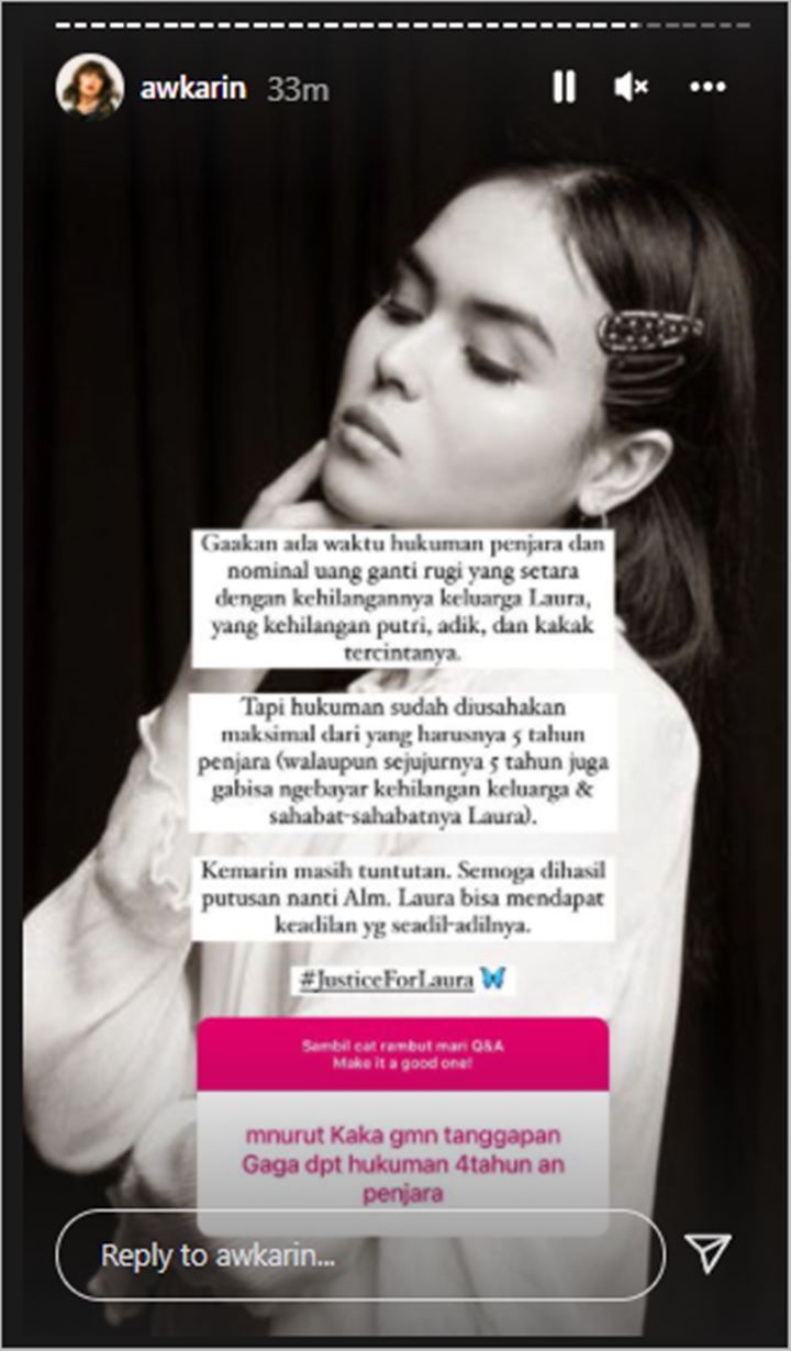 Awkarin Soal Tuntutan 4,5 Tahun Penjara Gaga Muhammad: Gak Bisa ...